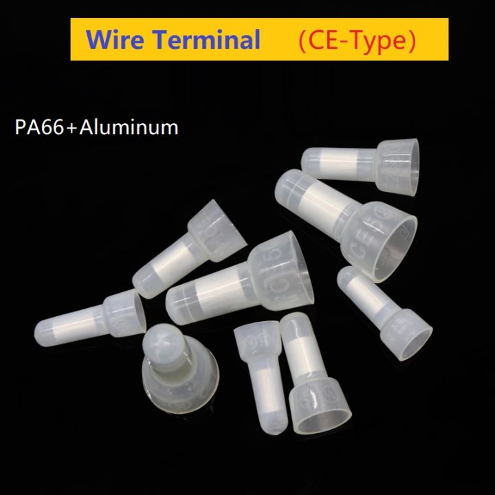 50pcs CE Type CE-1 CE-2 CE-5 CE-8 Wire Terminal Pressure Line Nylon66 ...