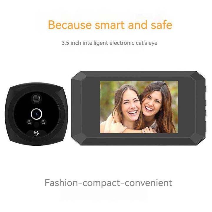 P01 3.5 inch screen intelligent electronic cat eye doorbell high ...