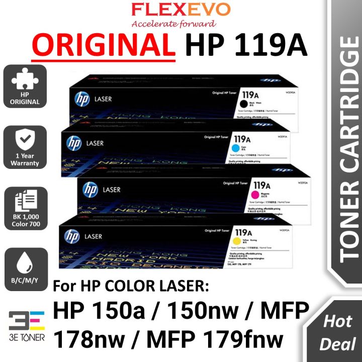 HP 119A W2090A W2091A W2092A W2093A Original Toner for Color Laser 150a ...
