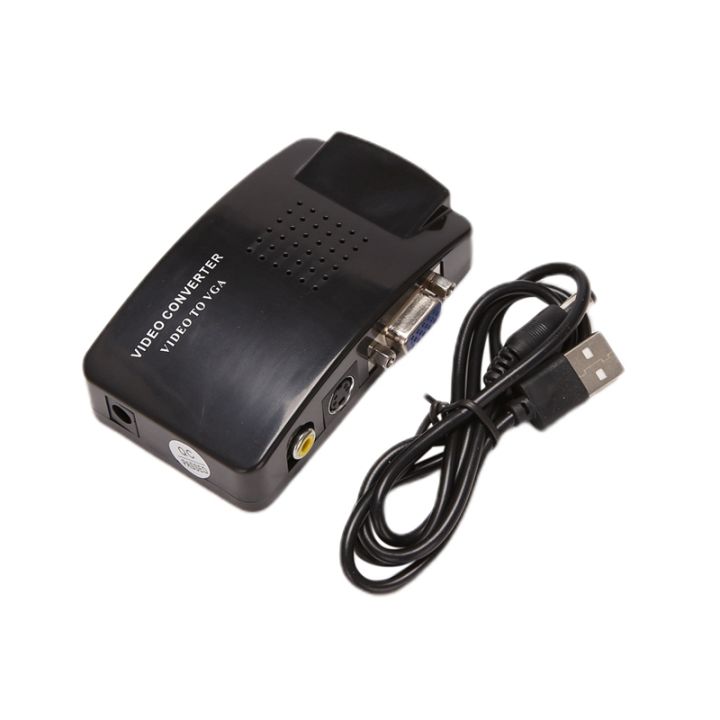 AV to VGA Adapter RCA VGA Converter PC RCA Composite S-Video AV Input ...