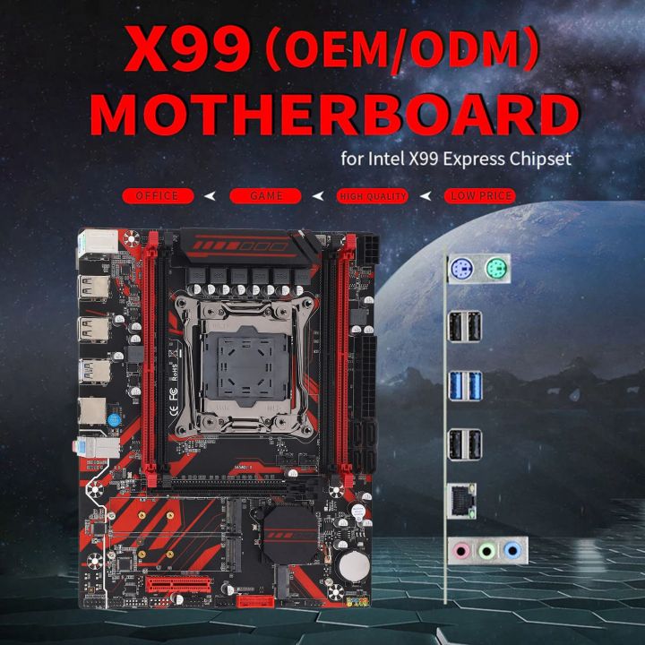 DDR4 Motherboard X99 Stable Performance LGA 2011 V3 Slot 8 Layer PCB Up ...