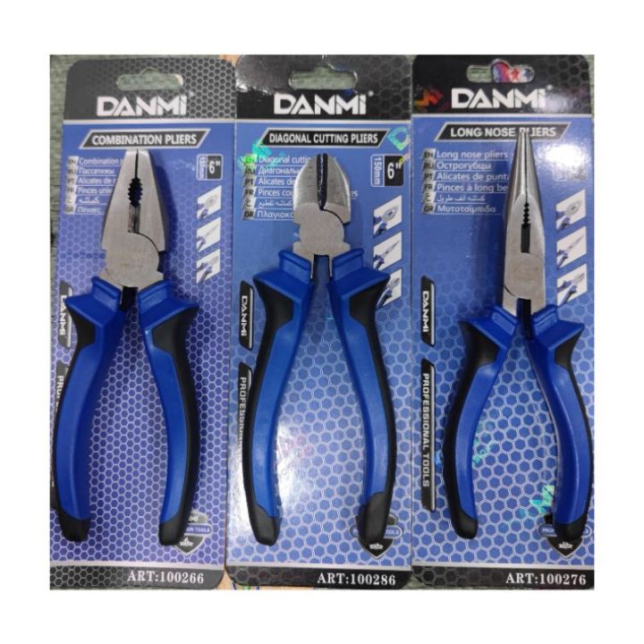 Danmi pliers/cutter/long nose 6 inches and 8 inches heaby duty tools ...