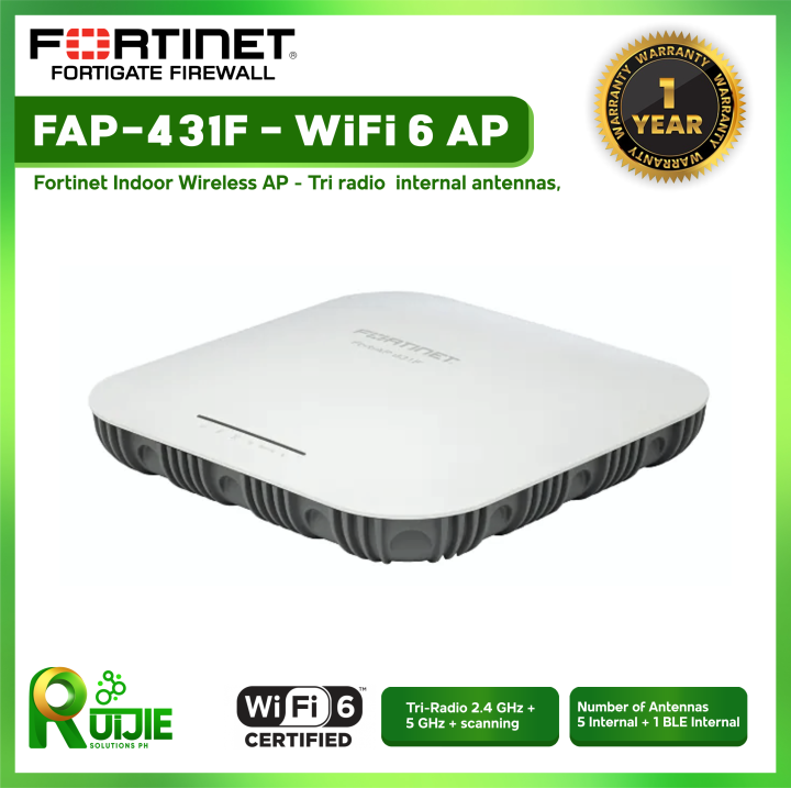 Fortinet FortiGate FortiAP 431F Indoor Wireless Access Point: Tri Radio ...