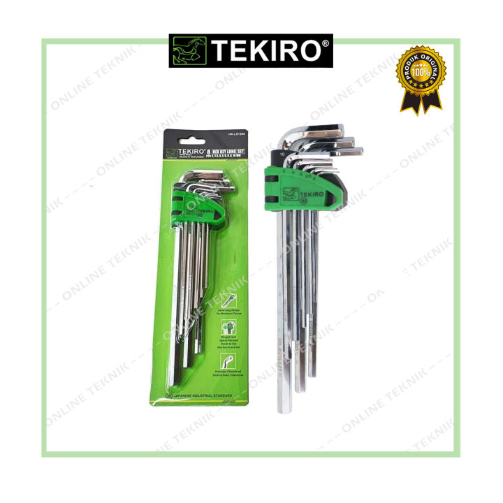 Tekiro Kunci L Set Panjang 8 Pcs (2-10mm) ORIGINAL | Lazada Indonesia