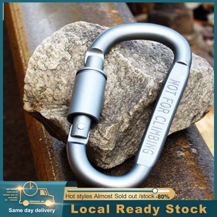 COD。1PCS Heavy Duty Metal Lock Carabiner Hook Snap Clip D-Ring for ...