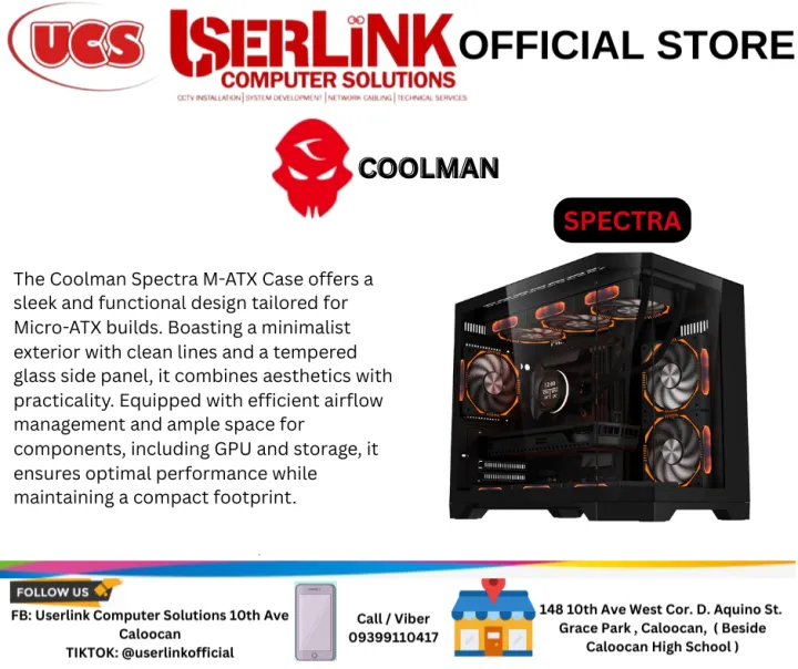 COOLMAN SPECTRA DUAL CHAMBER CASE M-ATX | Lazada PH