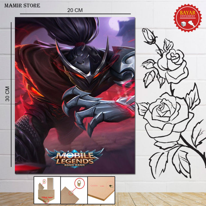 HIASAN DINDING TEMA KARAKTER MOBILE LEGEND/CETAK FOTO TEMA KARAKTER ...