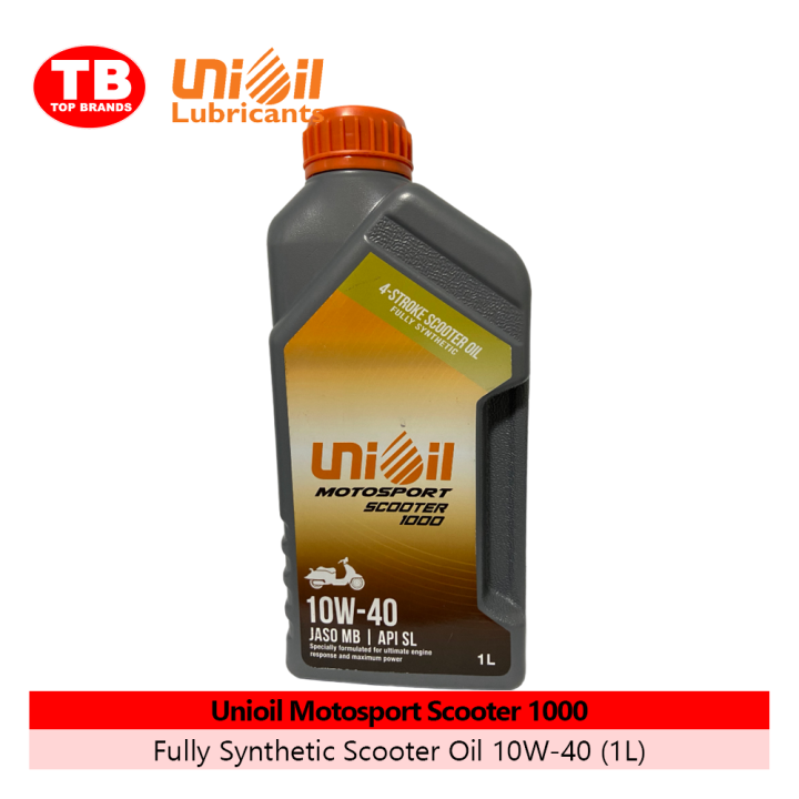 Unioil Motosport Scooter 1000 10W-40 Fully Synthetic Scooter Oil (1L ...