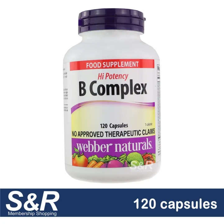 Webber Naturals Hi Potency B Complex Food Supplement 120pcs | Lazada PH