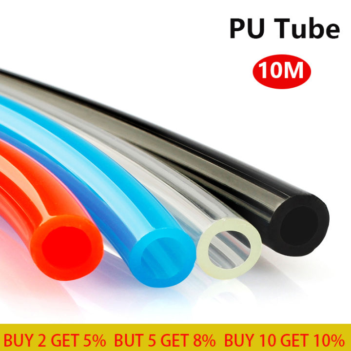 10M PU Tube 4mm 6mm 8mm 10mm 12mm Pneumatic Pipe Air Water Gas Hose Tube OD 4x2.5 6x4 8x5 10x6 ...