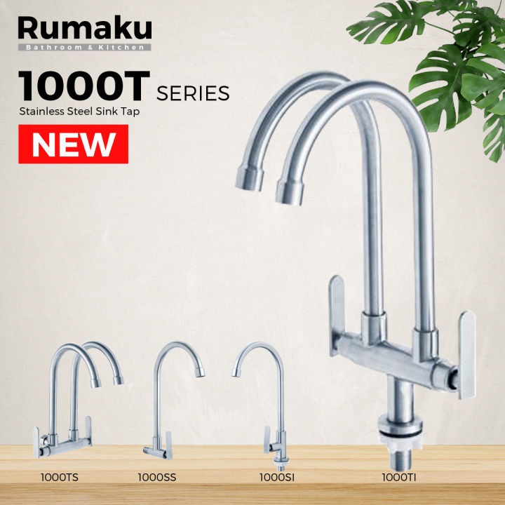 SUS 304 Stainless Steel Kitchen Sink Tap Water Tap Paip Singki Dapur ...