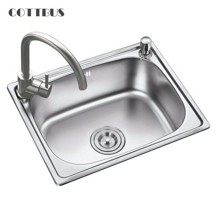 Paket komplit termurah Bak Cuci Piring 1 lubang kitchen sink + keran ...