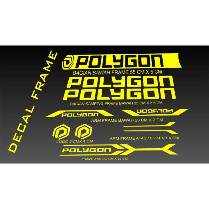 Polygon Bicycle Sticker Frame Decals Can Be Customized | Lazada