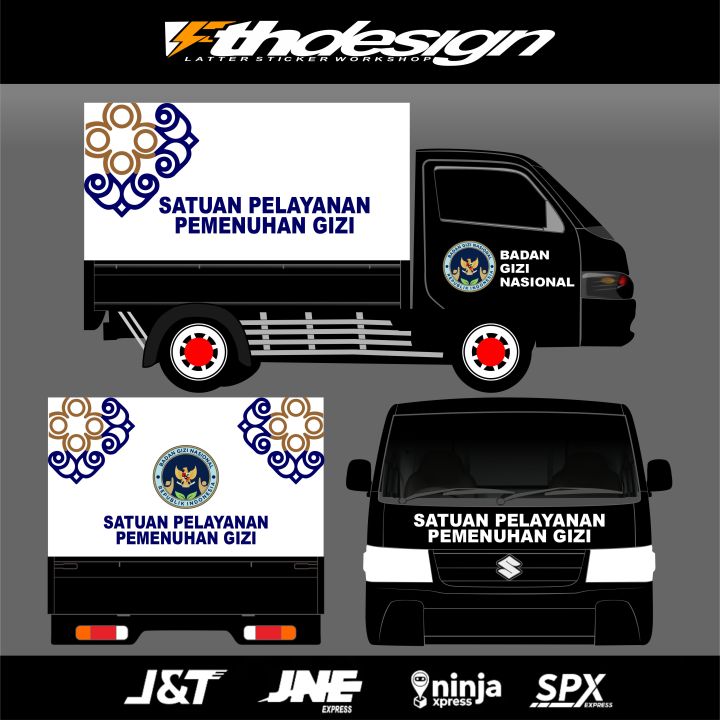 Stiker Cutting - Stiker 1 Set Mobil MBG - Stiker Mobil Satuan Pelayanan ...