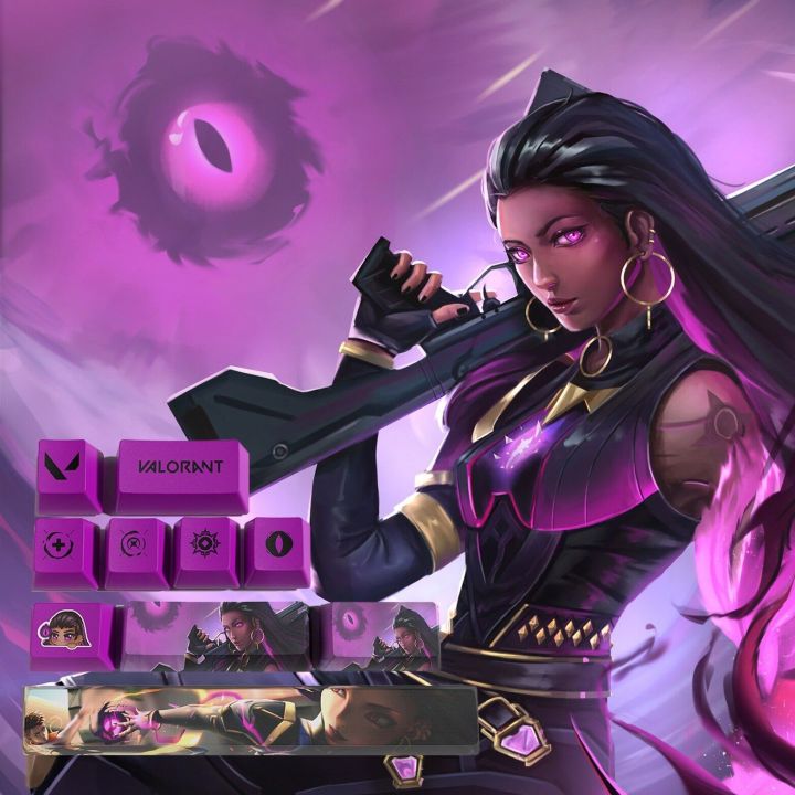 Valorant keycaps reyna OEM Profile 10keys PBT dye sub keycaps | Lazada PH