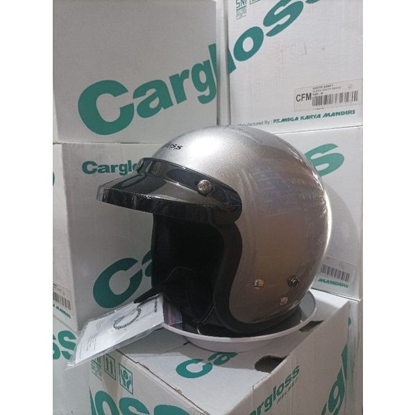 Helm Cargloss CFM ORIGINAL 100% SILVER MET RETRO | Lazada Indonesia