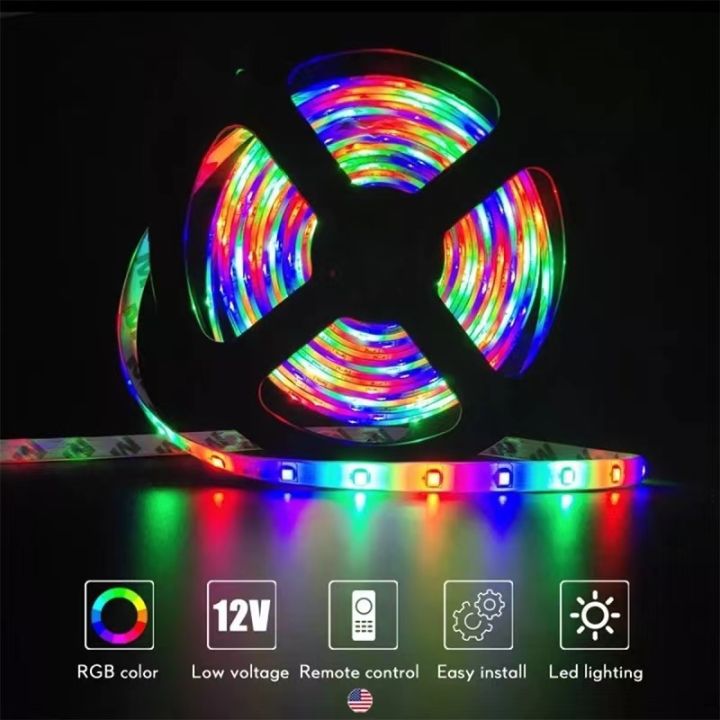 5M/10M/15M/20M RGB Led Strip Lights 3528 DC/12V Waterproof With Remote ...