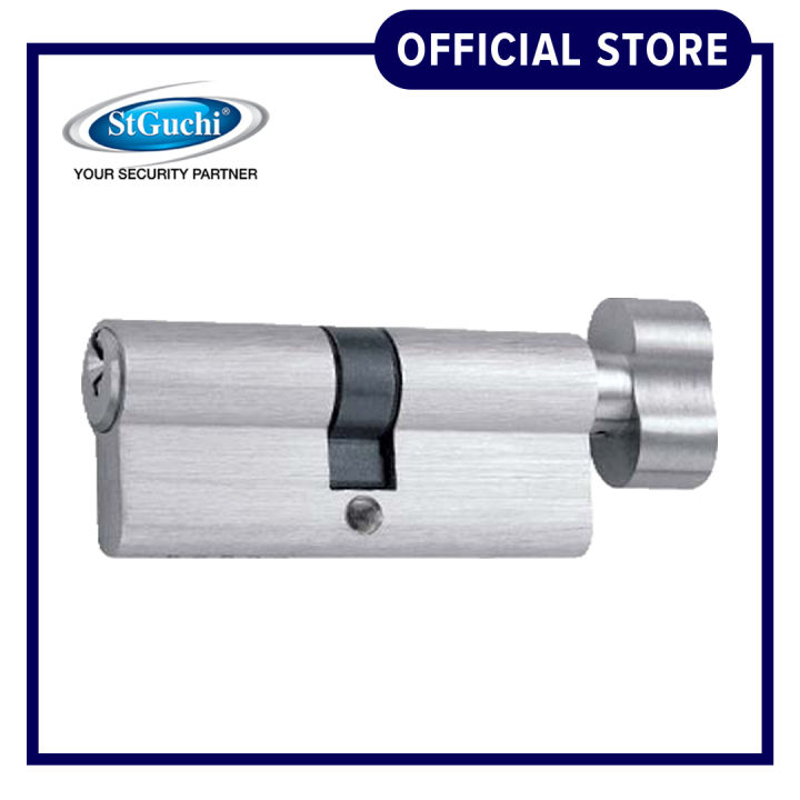 St Guchi Satin Nickel Thumbturn & Key Profile Cylinder - Box Pack (RW ...