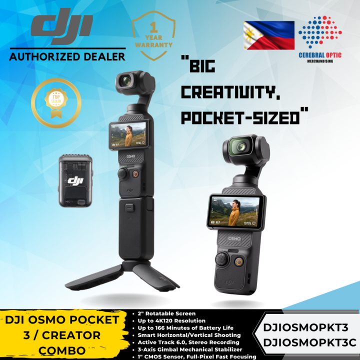 Real and effective DJI Osmo Pocket 3, Pocket-Sized, 1-inch CMOS & 4K/120fps, 2-inch Rotatable ...
