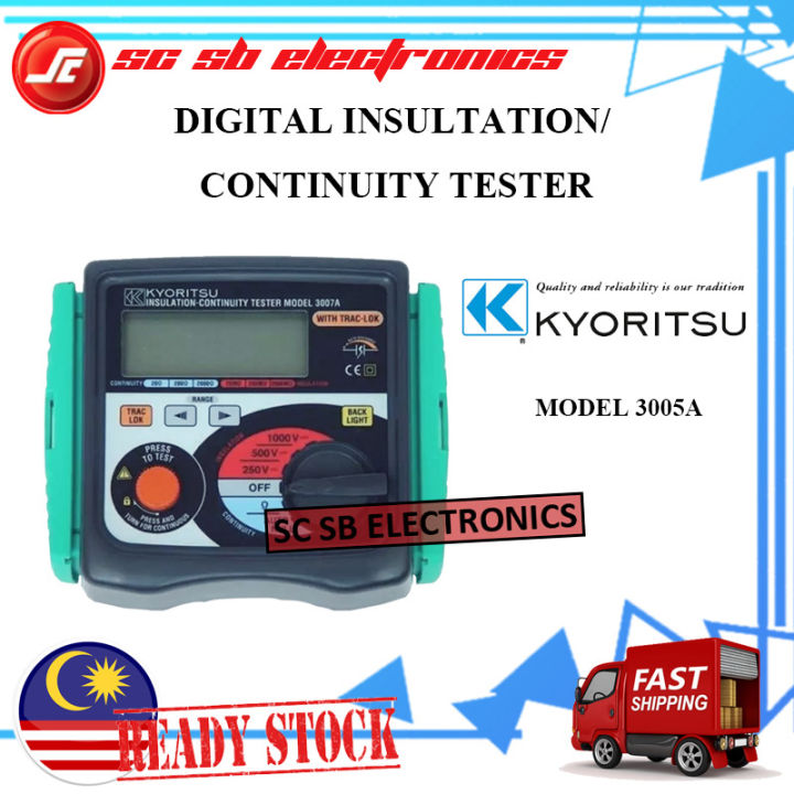 KYORITSU DIGITAL INSULTATION/CONTINUTY TESTER 1000V KYORITSU 3005A | Lazada