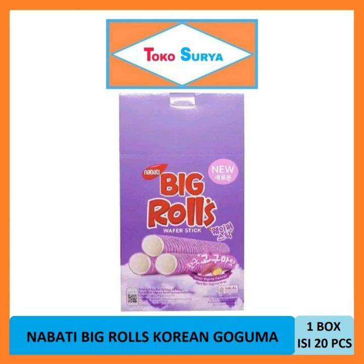 Nabati Big Rolls Wafer Stick Korean Goguma 20 Pcs x 16 Gr | Lazada ...