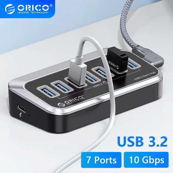 ORICO USB A 3.2 Hub Type C Splitter 10Gbps Switch Docking Station Multi ...
