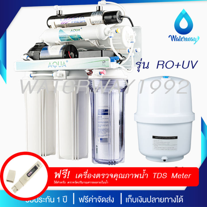 AQUA+ เครื่องกรองน้ำดื่ม ระบบ Reverse Osmosis (RO) + Ultraviolet (UV) 6 ...