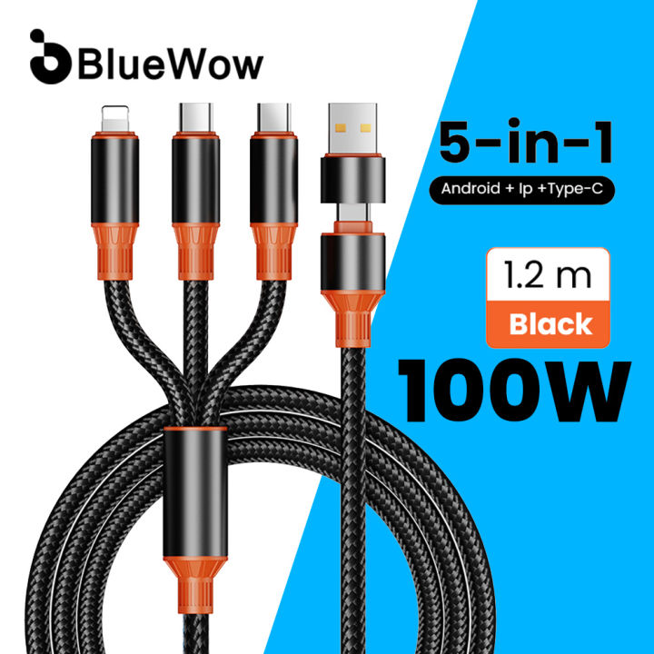 BlueWow 3 in1 Charging Cable Multi Usb Port Multiple Usb Charging Cord ...