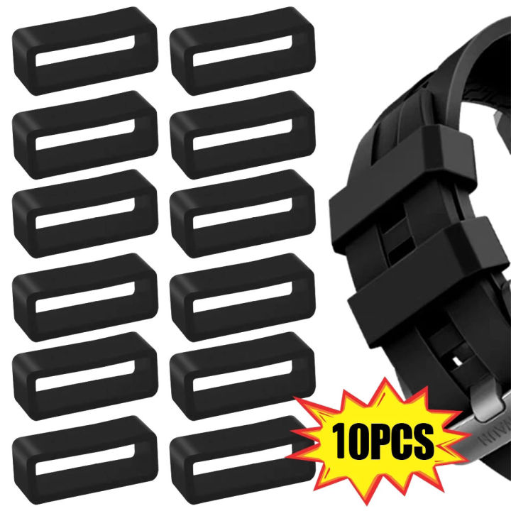 20Pcs Universal Black Watchband 12 14 16 18 20mm Watch Strap Band ...