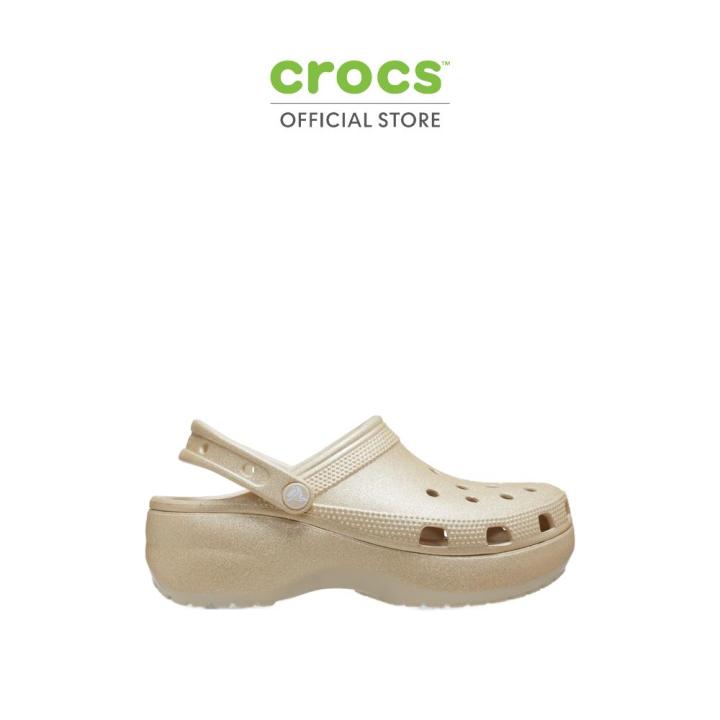 CROCS รองเท้าลำลองผู้หญิง CLASSIC PLATFORM GLITTER CLOG รุ่น 207241-96O ...