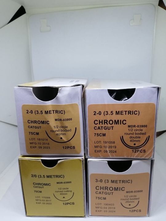 Surgitech Chromic Suture 3-0 75cm Round Bodied 26mm one pc Expiry 06 ...