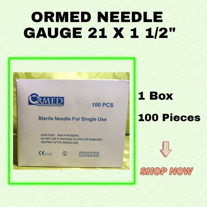 Simplex Needle Gauge 21 x 1" 1 Box of 100 Pieces | Lazada PH