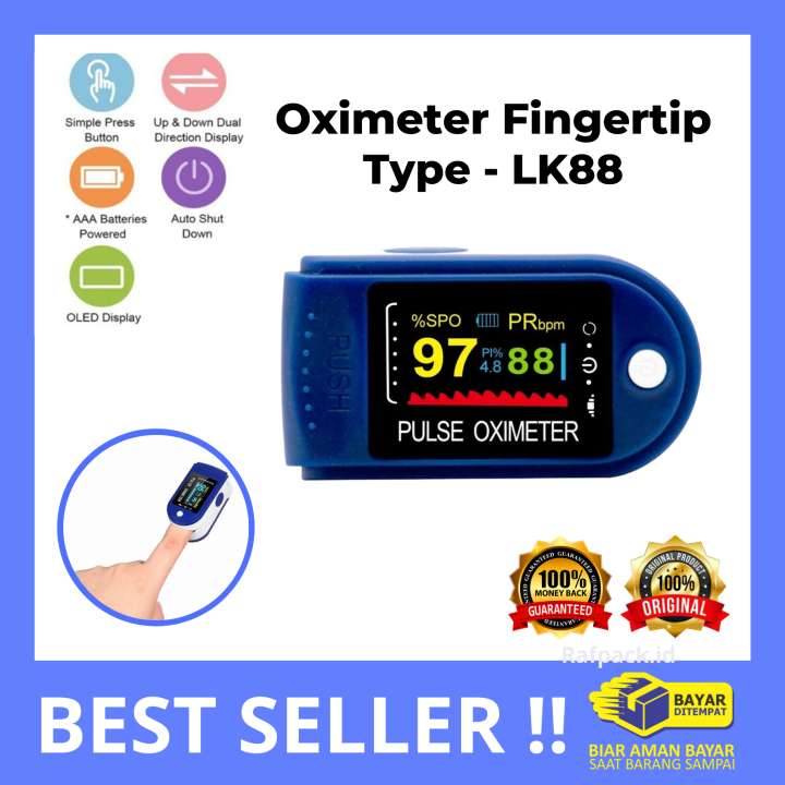 OXIMETER Pulse Fingertip LK88 [BISA COD] Oximeter Fingertip LK87 LK88 H1 Oximeter Pulse / Akurat ...