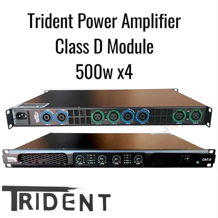 Trident CA 7.0 Power Amplifier Class D 1U Module 500W x4 | High Power ...
