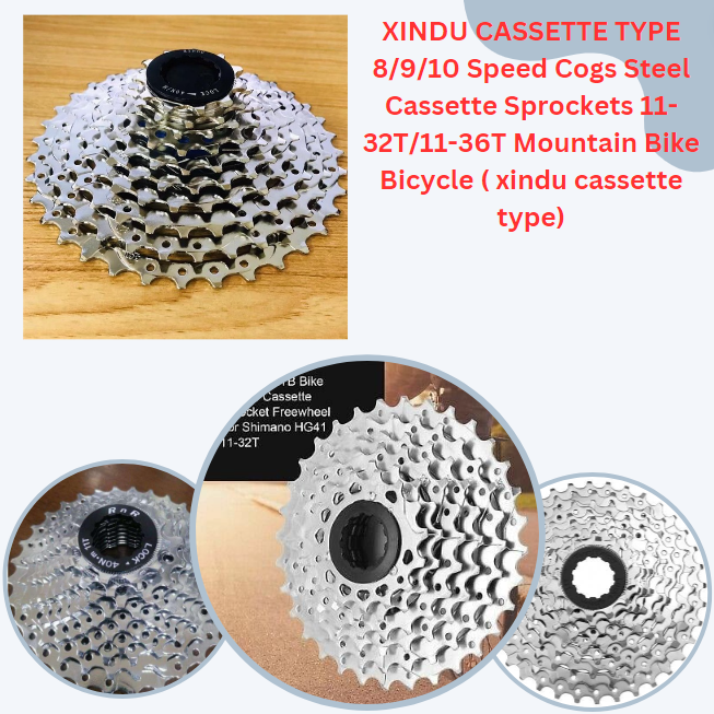 (XINDU CASSETTE TYPE )8/9/10 Speed Cogs Steel Cassette Sprockets 11-32T ...