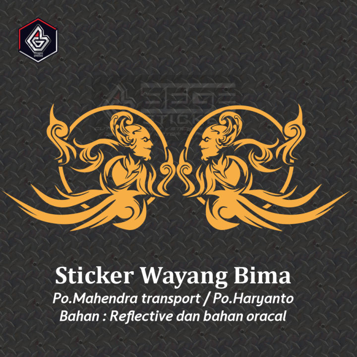 Sticker wayang bima model bus mahendra transport dan bus po. haryanto ...
