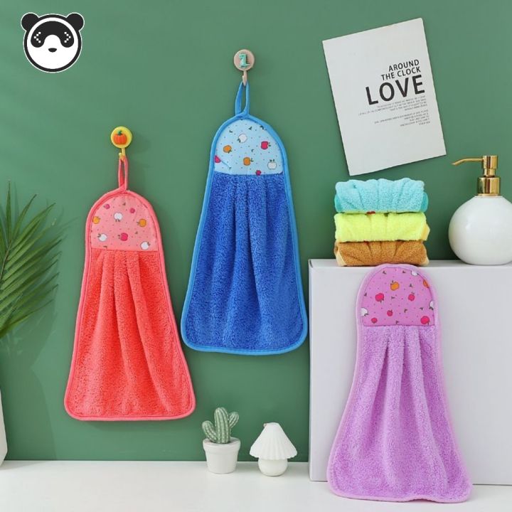 【iPANDA】1Piece COD☑ Microfiber Hand Towel Kitchen/Bathroom Soft Hand ...