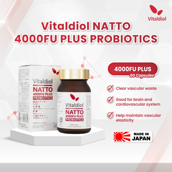 Vitaldiol Natto 4000FU PLUS Probiotics (60 Capsules) Expiry Date: 2025/ ...