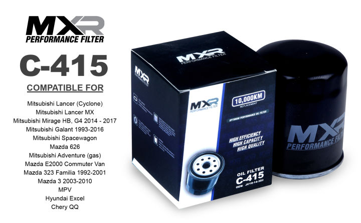 MXR OIL FILTER C-415 FOR Mitsubishi Lancer (Cyclone) Mitsubishi Lancer ...