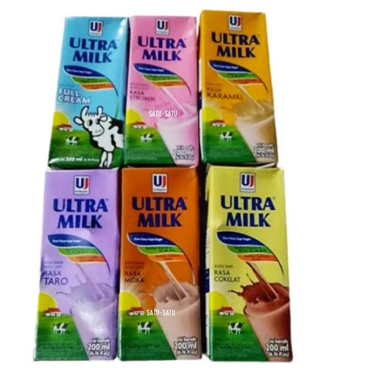 Ultra milk UHT - Susu UHT 6 Variant - Susu Ultra Full Cream ...