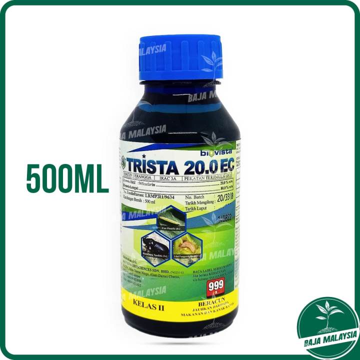 TRISTA 20.0EC 500ML Bifenthrin 20% Insecticides Racun Serangga Untuk Ulat Plutella Ulat Pengorek ...