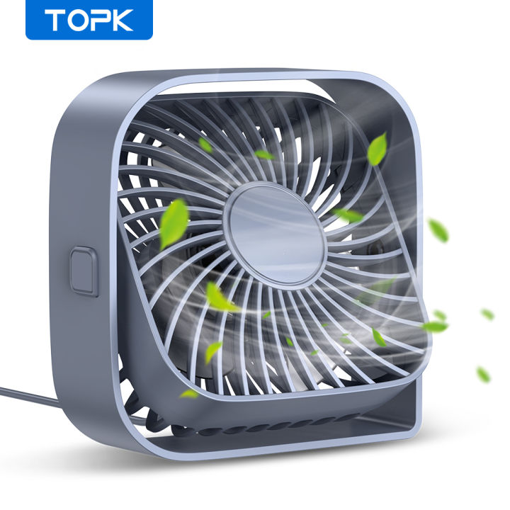 TOPK Mini Portable Fan,USB Desk Fan Table,Quiet 3 Speed Wind Personal ...