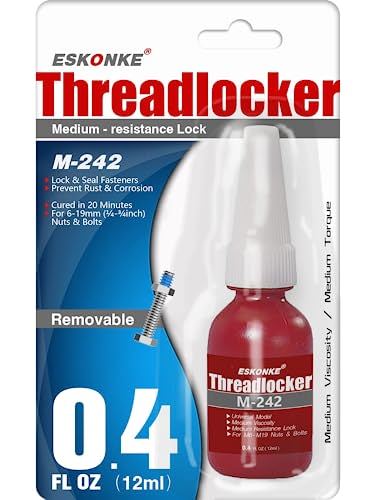 Eskonke Threadlocker M-242 Blue Medium Resistance Lock & Seal Fasteners ...