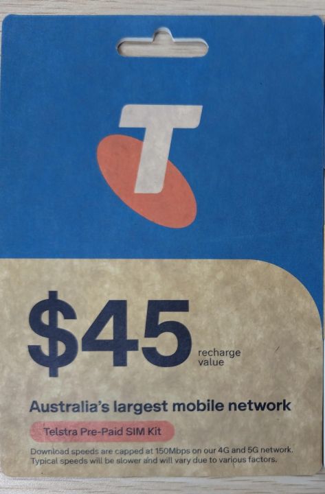 Australia Telstra $45 Pre-Paid SIM Starter Kit 28 Days with calls and ...