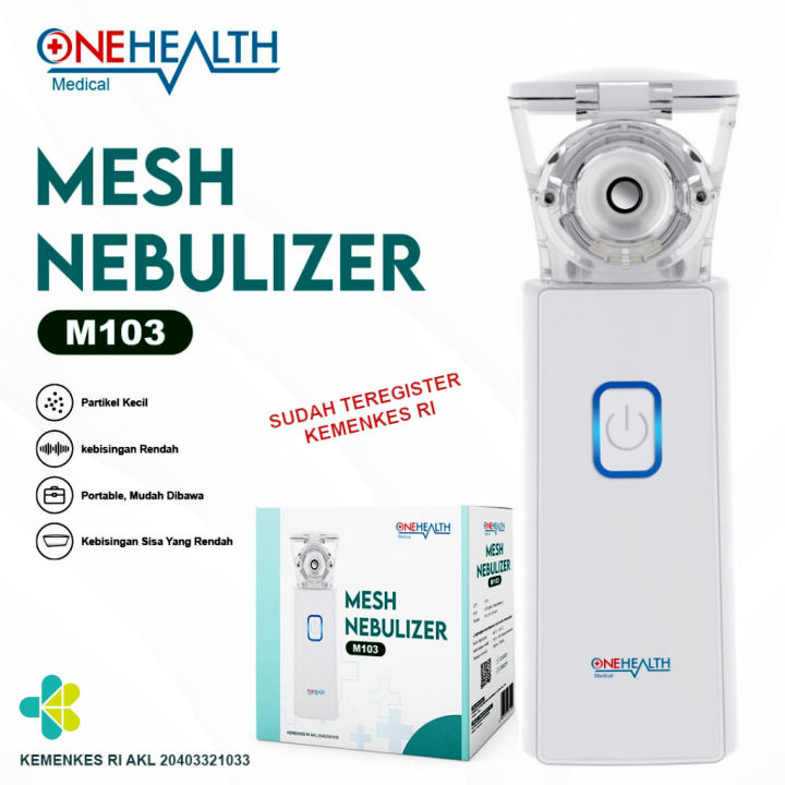 Portable Nebulizer Mesh Onehealth M103 / Alat Uap Nebu Terapi ...