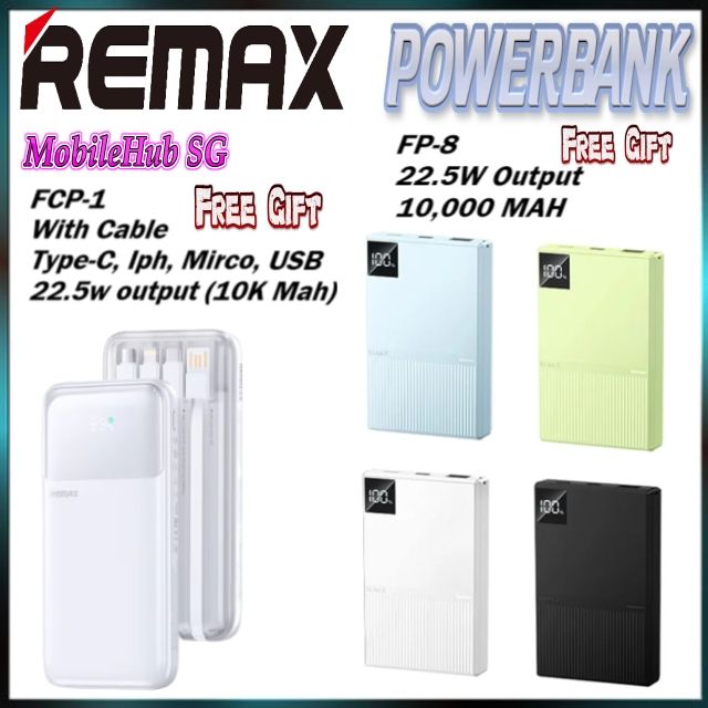 REMAX Powerbank FP-8 | FCP -1 With Cable | Lazada Singapore