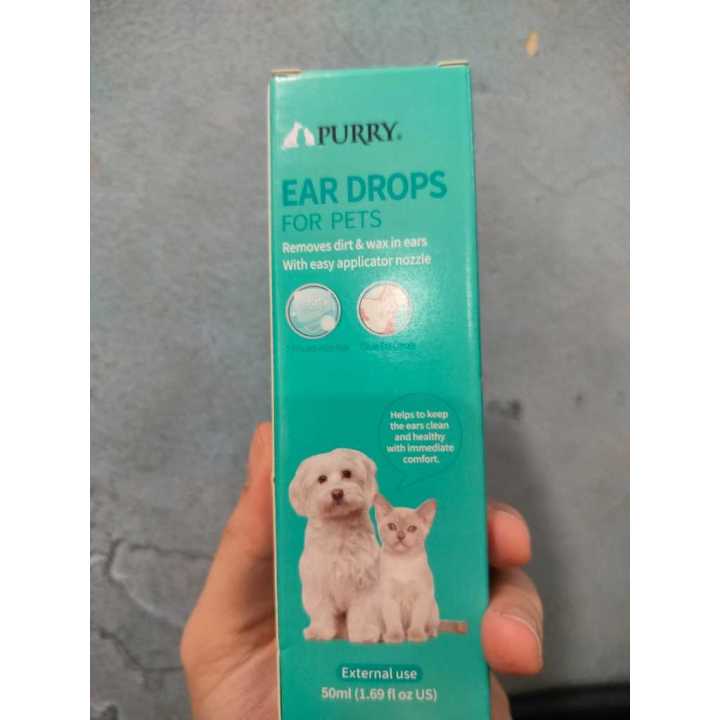 PURRY EAR DROP FOR PETS 50ml CAT & DOG Pembersih Kuping Telinga Kucing ...