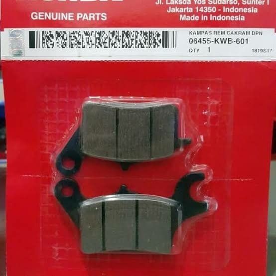 ORIGINAL HONDA FRONT BRAKE PAD FOR WAVE 100 / XRM 125 FI / XRM MOTARD ...