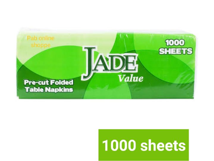 JADE VALUE PRE CUT FOLDED TABLE NAPKINS 1000 SHEETS TISSUE PAPER ...