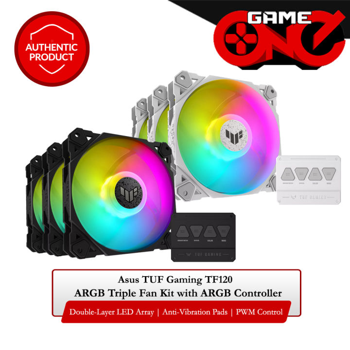 Asus TUF Gaming TF120 ARGB Triple Fan Kit with ARGB Controller | Lazada PH Asus TUF Gaming TF120 ARGB Triple Fan Kit with ARGB Controller | Lazada PH